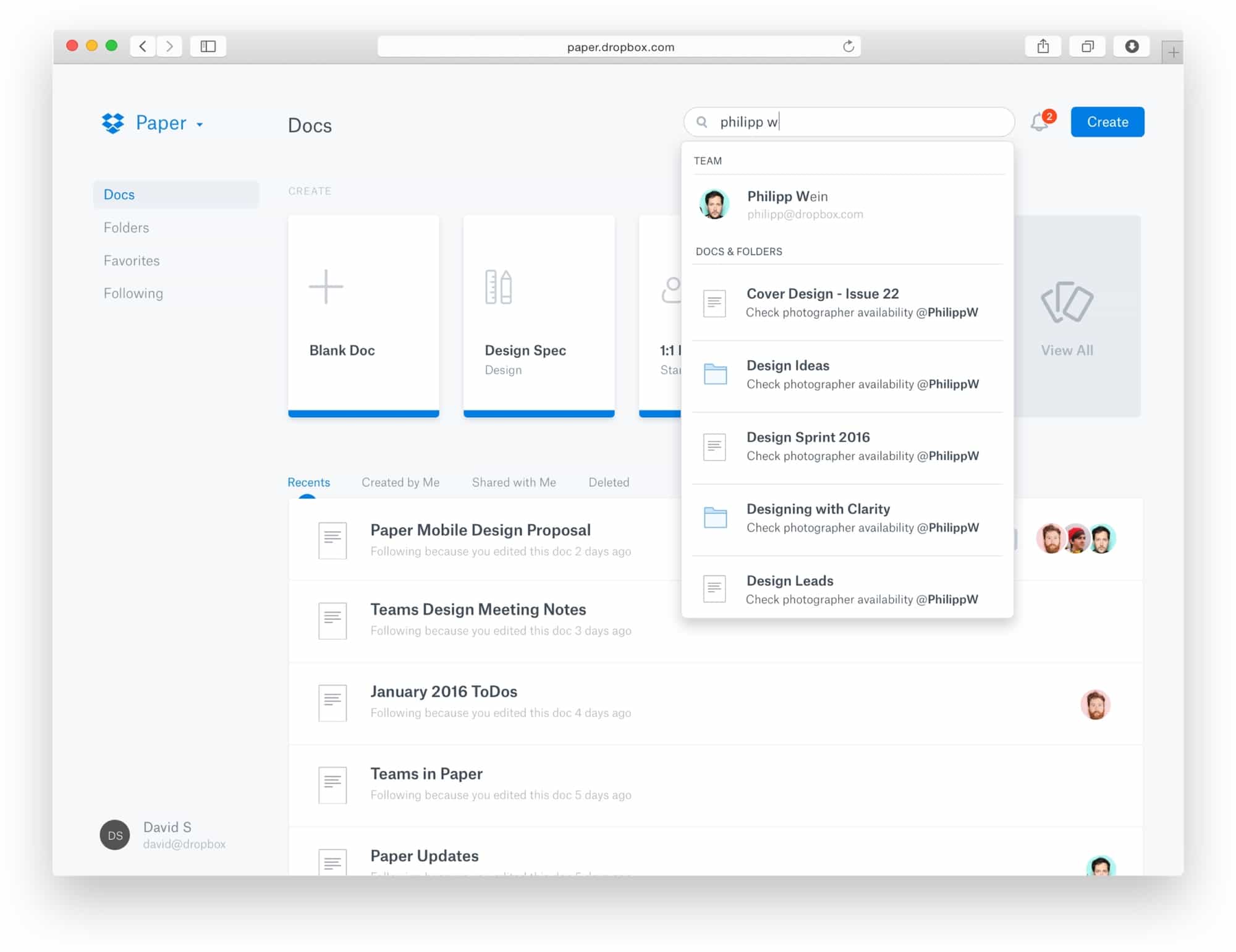 Dropbox Paper