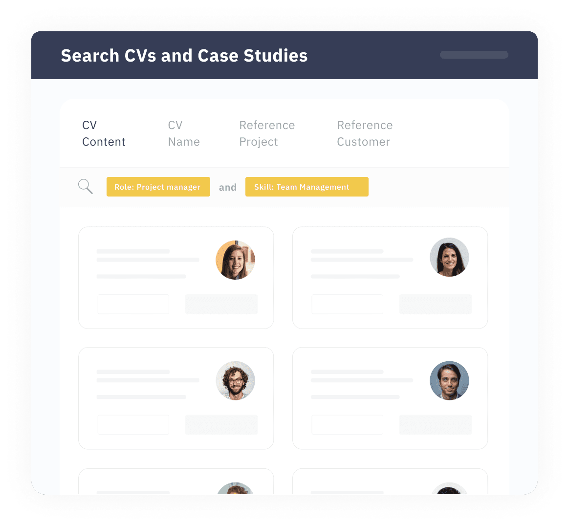 Find Relevant CVs And Case Studies For Bids And Proposals