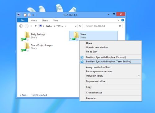 Boxifier - Sync and backup any folder to Dropbox