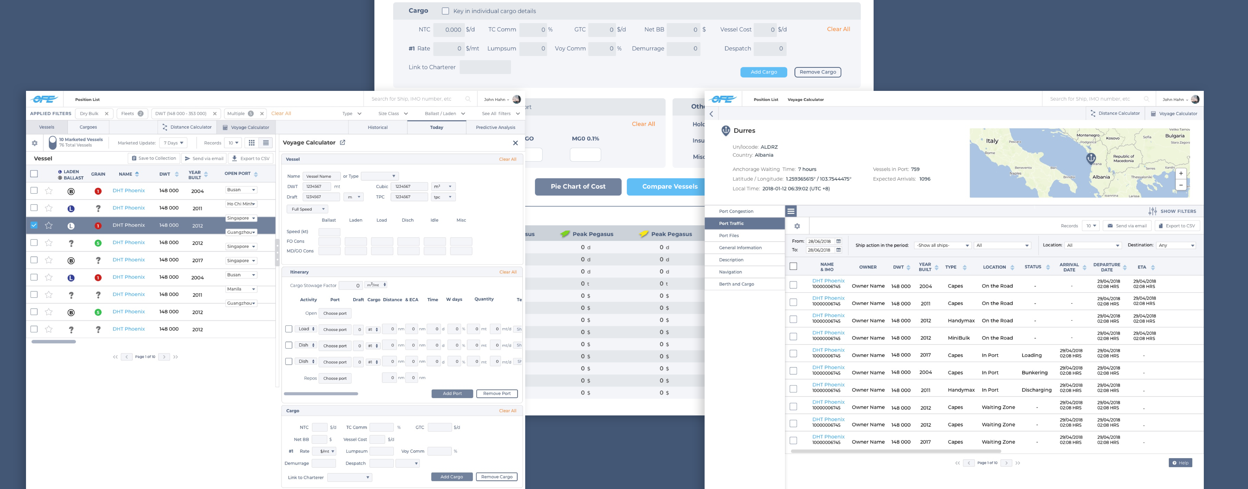 Ocean Freight Exchange - Tracked shipping