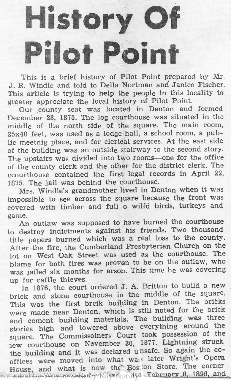 Pilot Point Historical Photo Collection