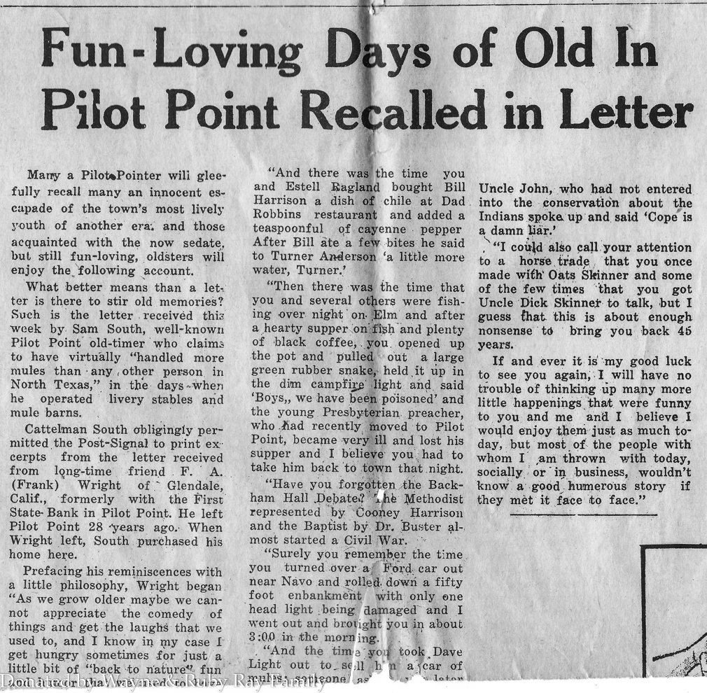 Pilot Point Historical Photo Collection