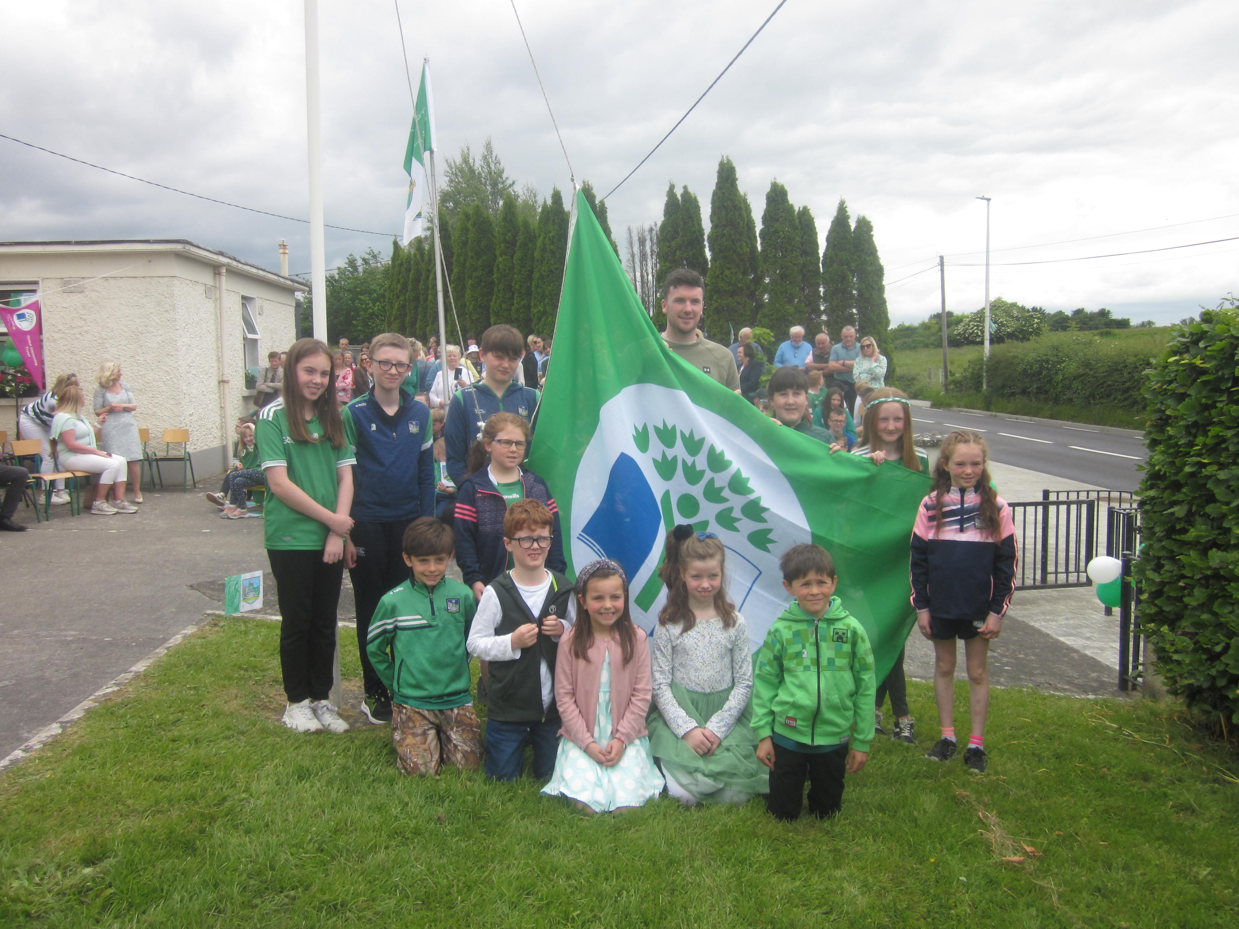 Celebrating our 10th Green Flag! / Kilcornan National School