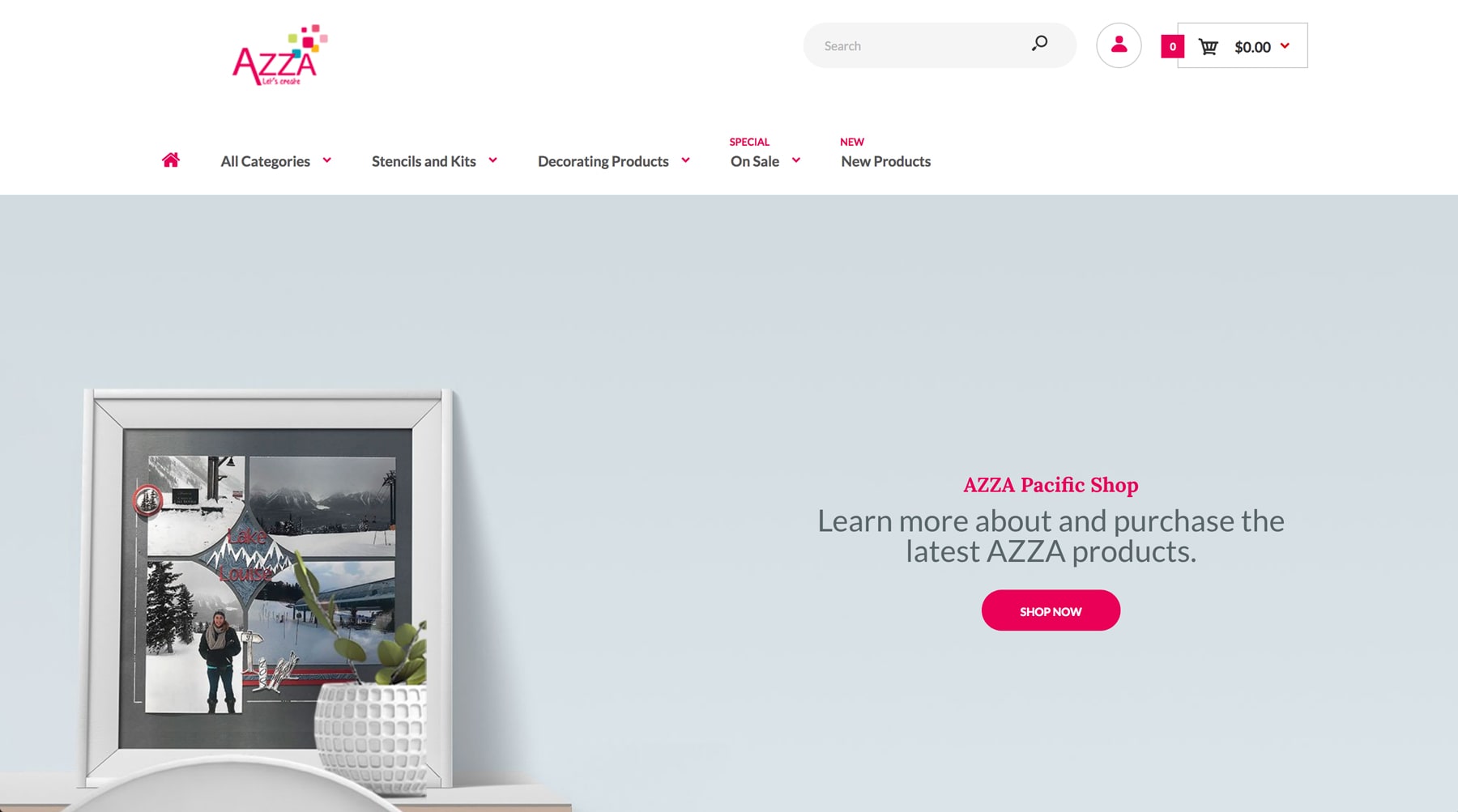 AZZA Pacific Scrapbooking - eCommerce Web Design | Wakeford Digital