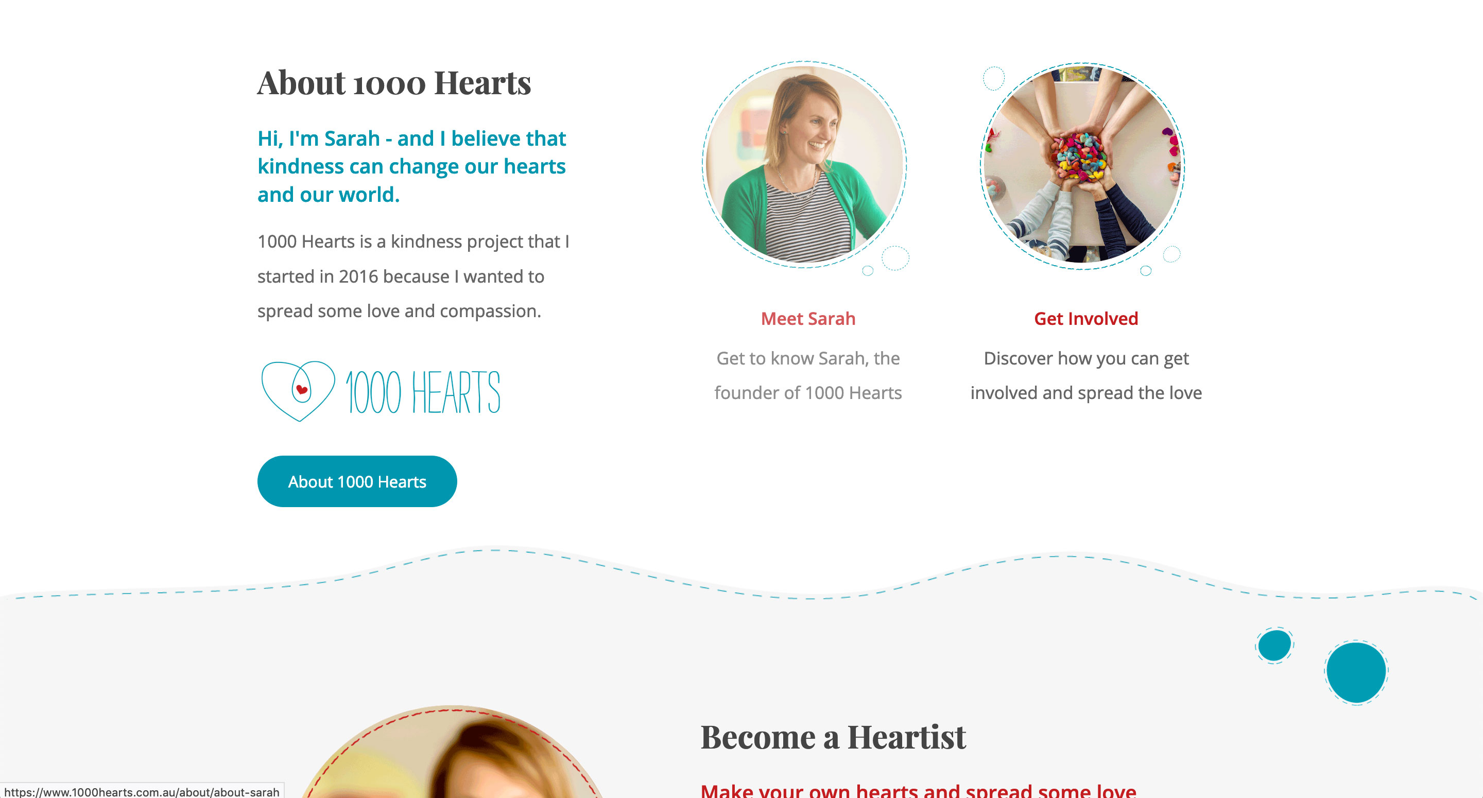 1000 Hearts - Not For Profit Web Design | Wakeford Digital
