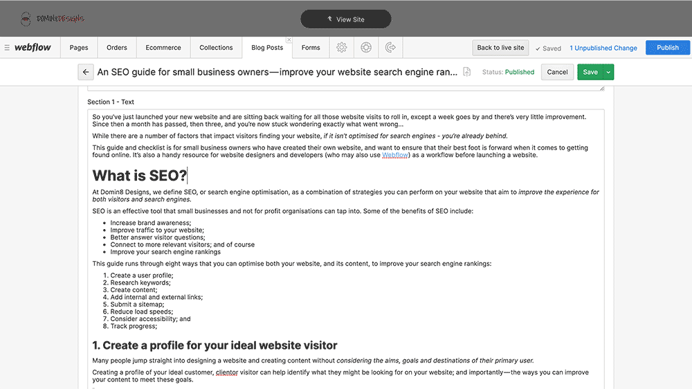 How Easy Is The Webflow Website Editor To Use? | Wakeford Digital Blog