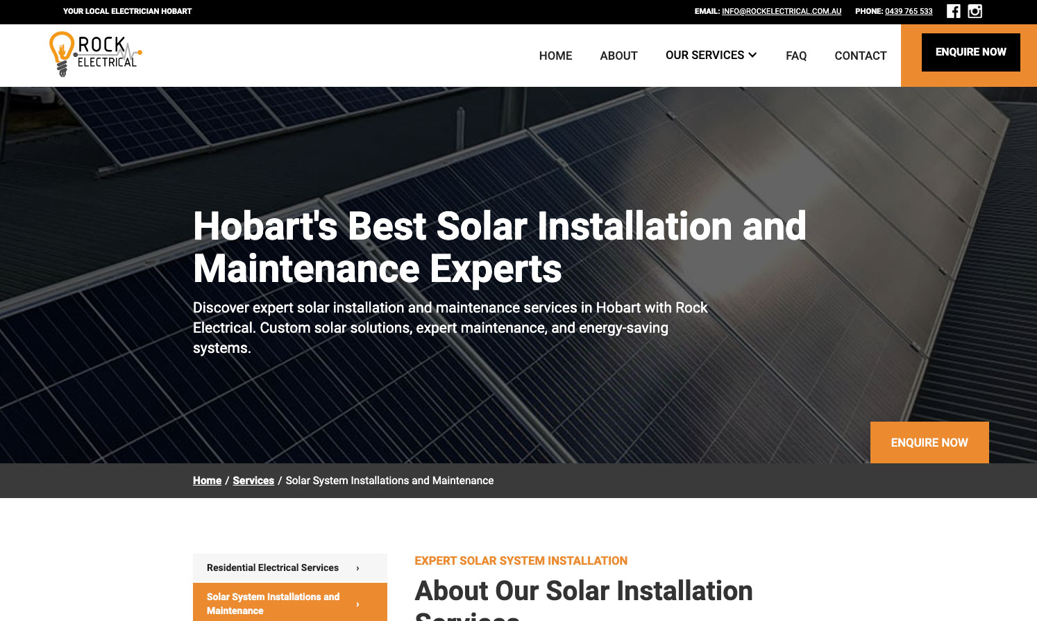 Rock Electrical - Website Design | Wakeford Digital