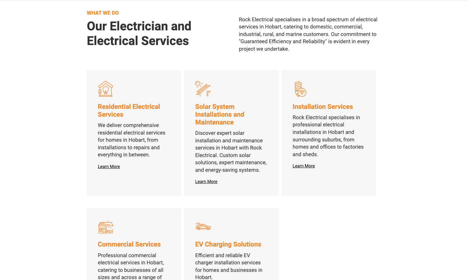 Rock Electrical - Website Design | Wakeford Digital