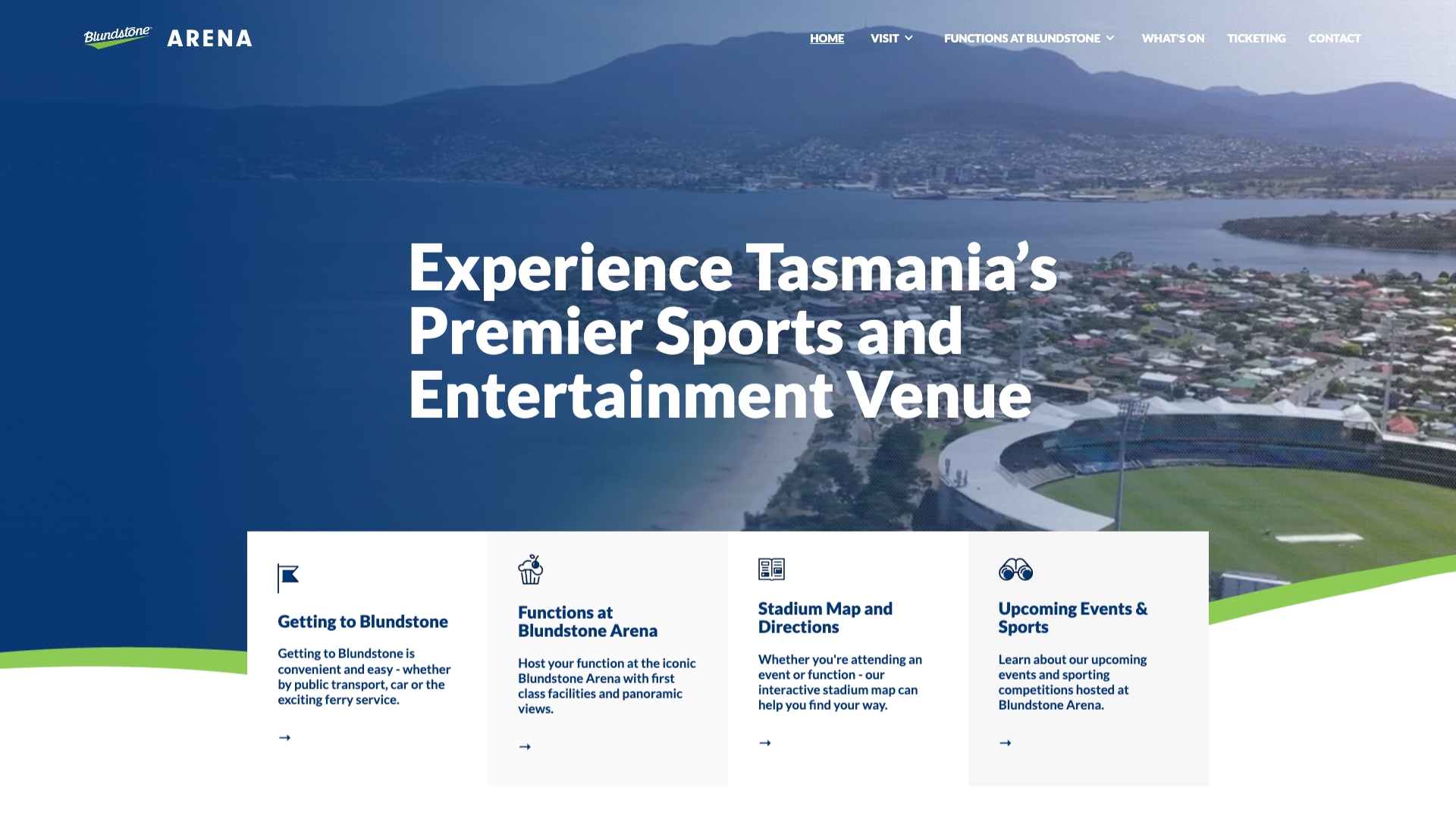 Blundstone Arena - Website Design | Wakeford Digital