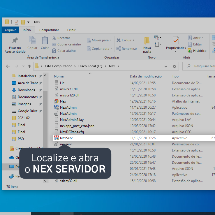 Como abrir o Nex-Servidor | Central de Ajuda - Programa NEX