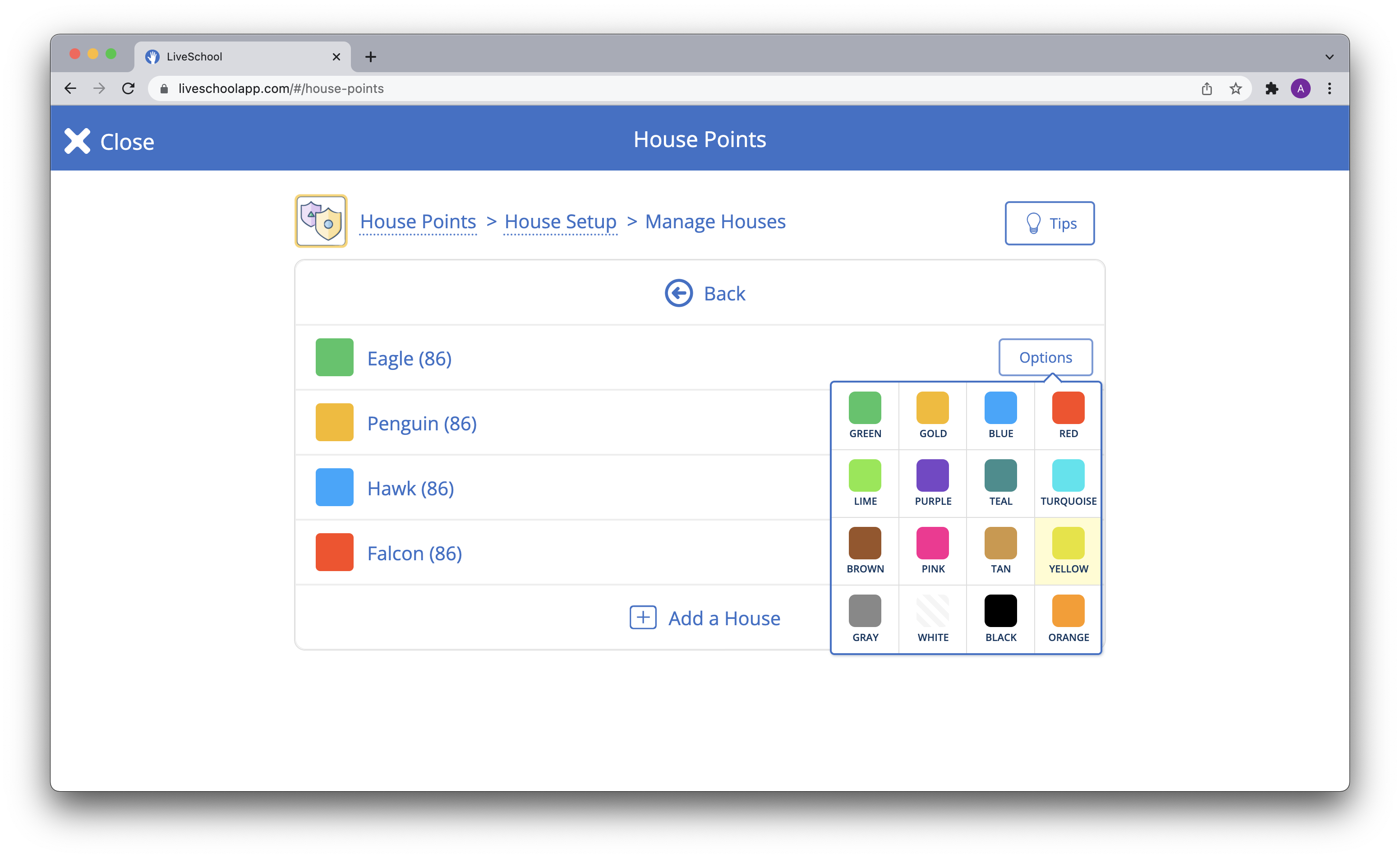House Points | LiveSchool