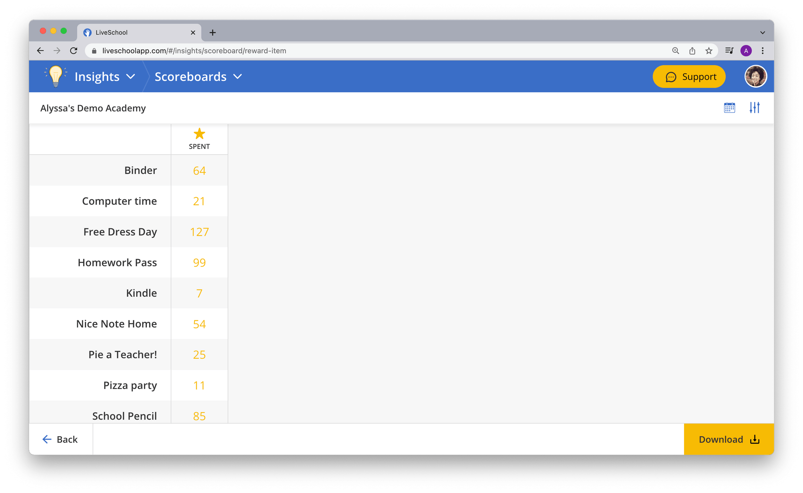 School Rewards Store