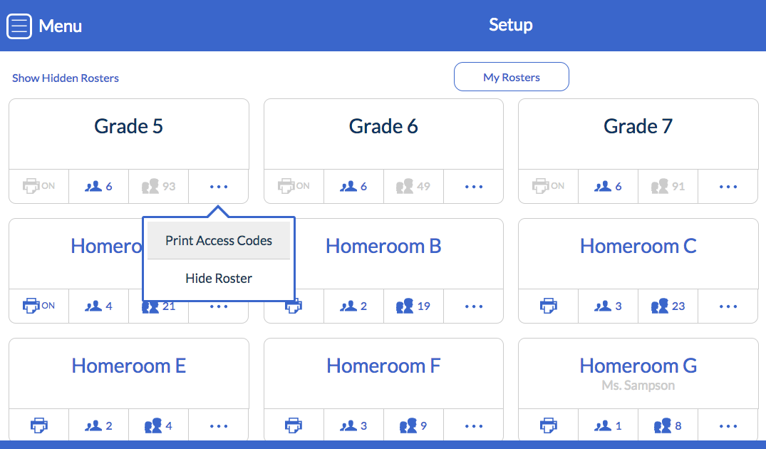 Print Access Sheets for a Roster with LiveSchool