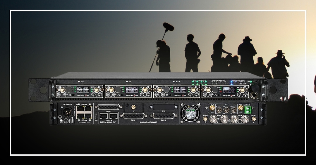 Wisycom MRK16 deliveres 16 true diversity channels in a compact 19” rack