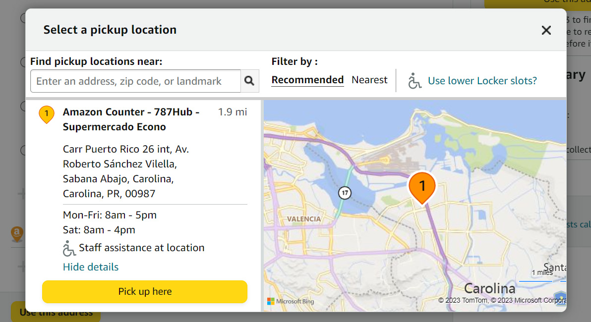 Abre en Carolina el primer centro de recogido de paquetes de Amazon en ...