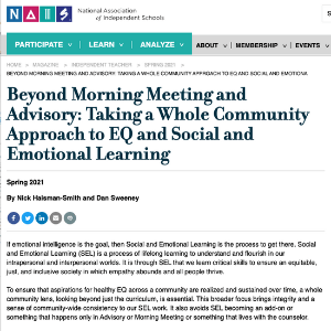 Whole Community Approach to EQ and Social and Emotional Learning | Resource