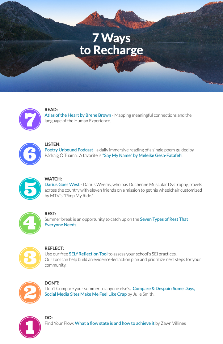 Seven Ways to Recharge | Resource