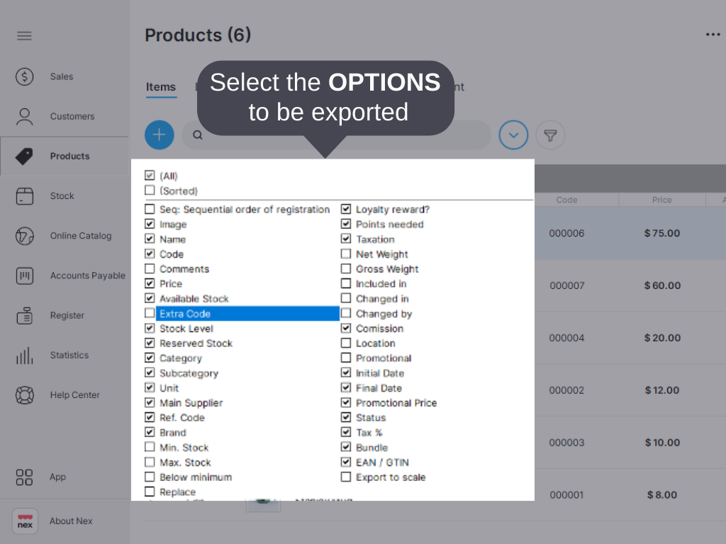 How to export product list to Excel (.XLS)