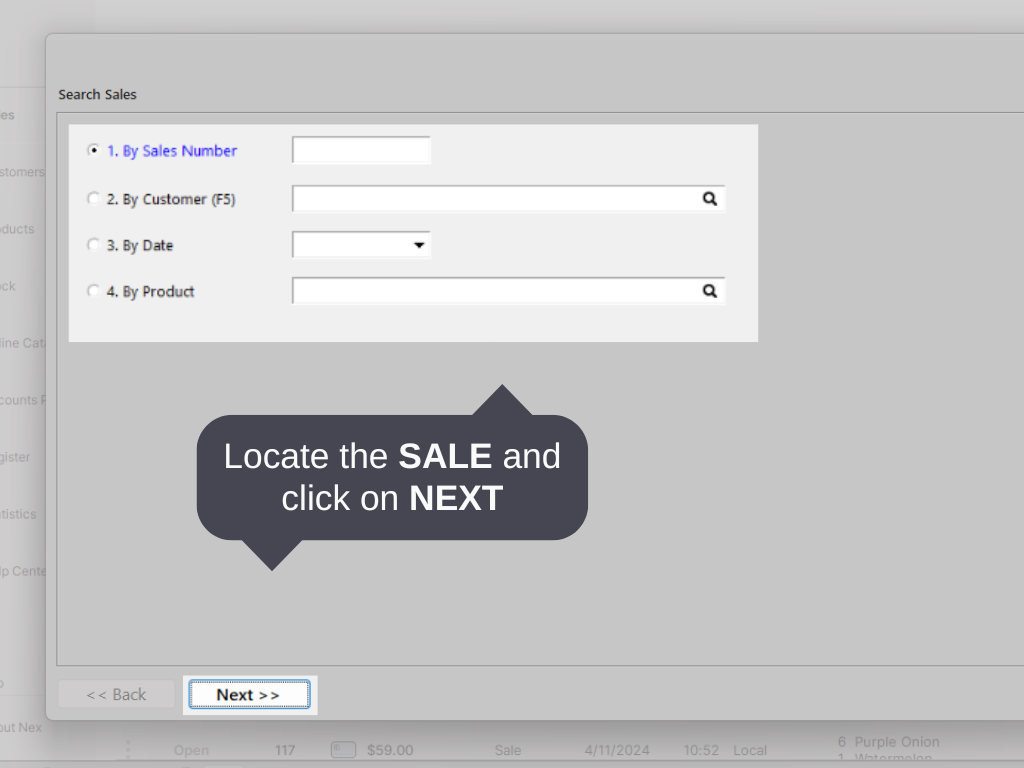 How to register a change or return