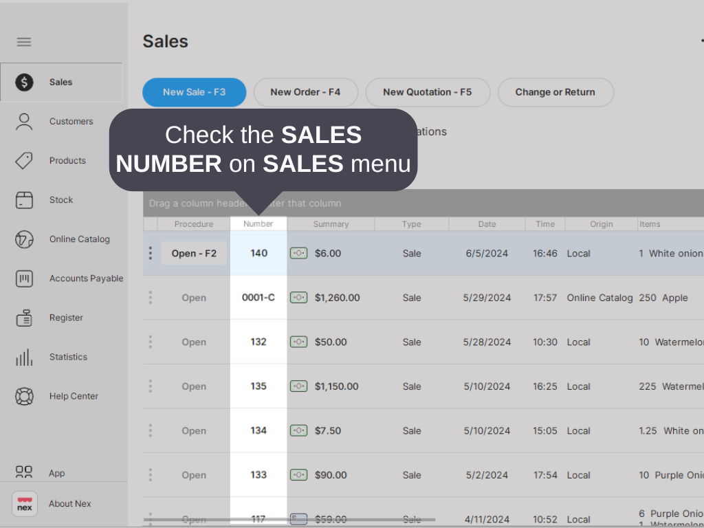 How to register a change or return