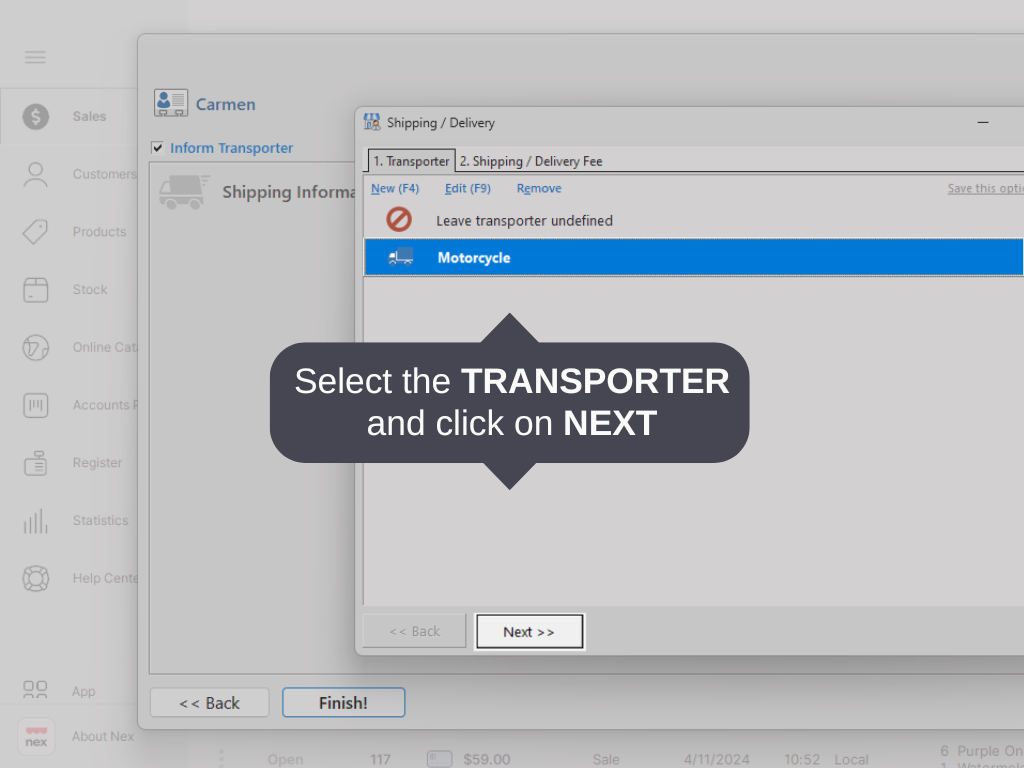 How to register a change or return