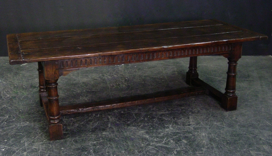 Rustic Oak 2 Drawer Tapered Leg Server