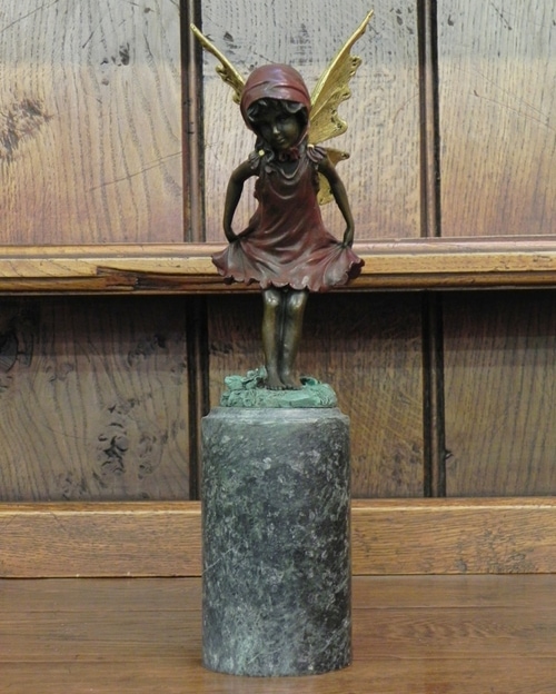 Bronze horse on marble base