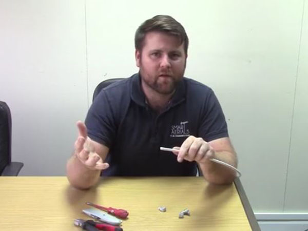 Installation of Right Angled Coaxial Plug | For Tight Spaces - Video