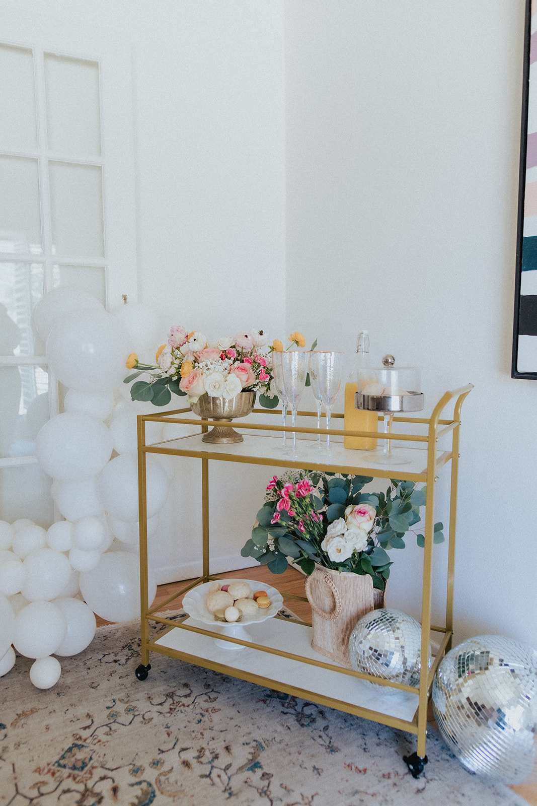 How to Style Your Bar Cart for a Spring Brunch