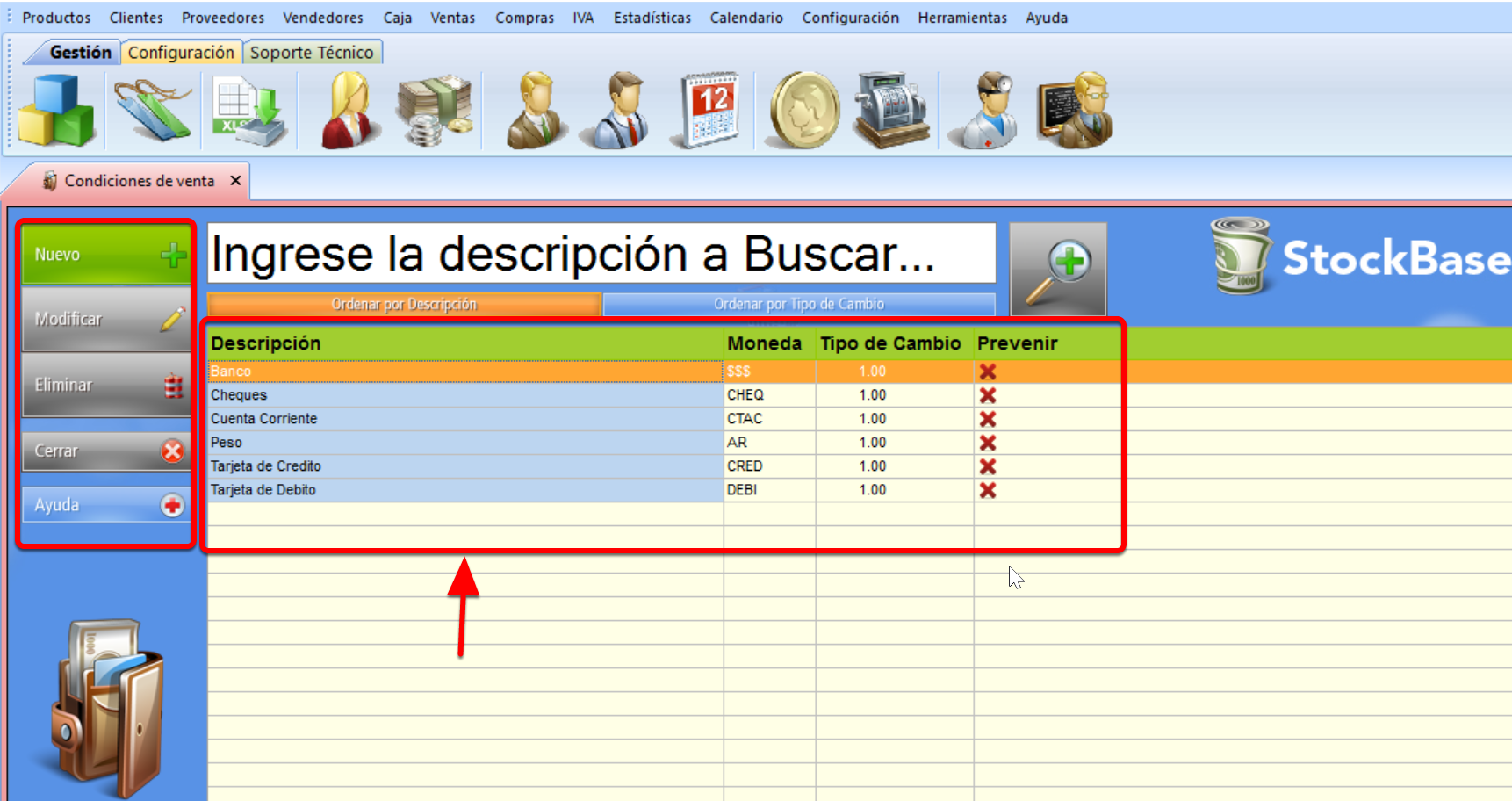 📘 Monedas, Condiciones de Venta y Formas de Pago » EGA Futura Software