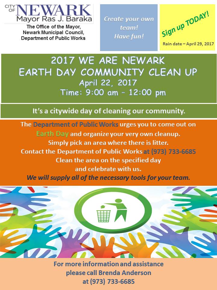 Newark Events: 2017 We are Newark Earth Day Clean-Up