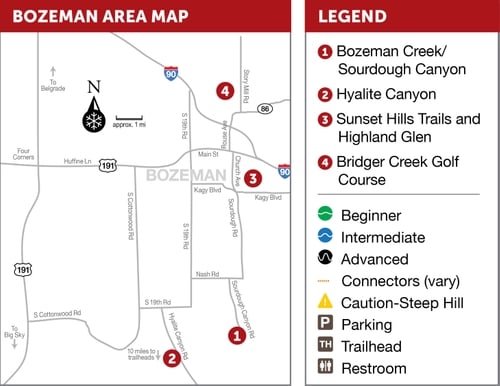 Bozeman Community Nordic Trails Maps