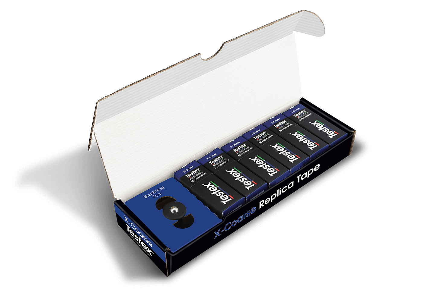 Réplica de cinta Testex para medir el perfil de superficies