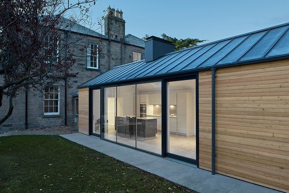 Ailteir Studio project: timber clad with clerestory windows and sedum ...