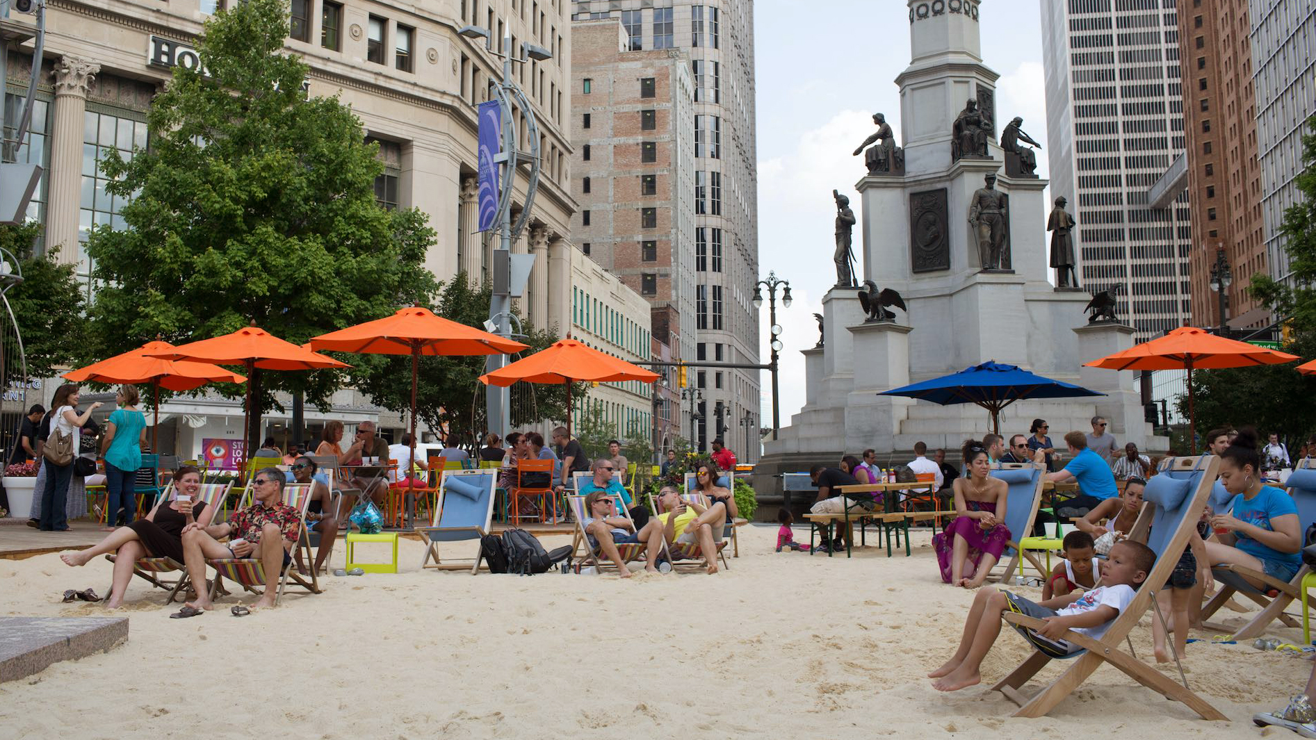 The Beach at Campus Martius | Projects — Project for Public Spaces