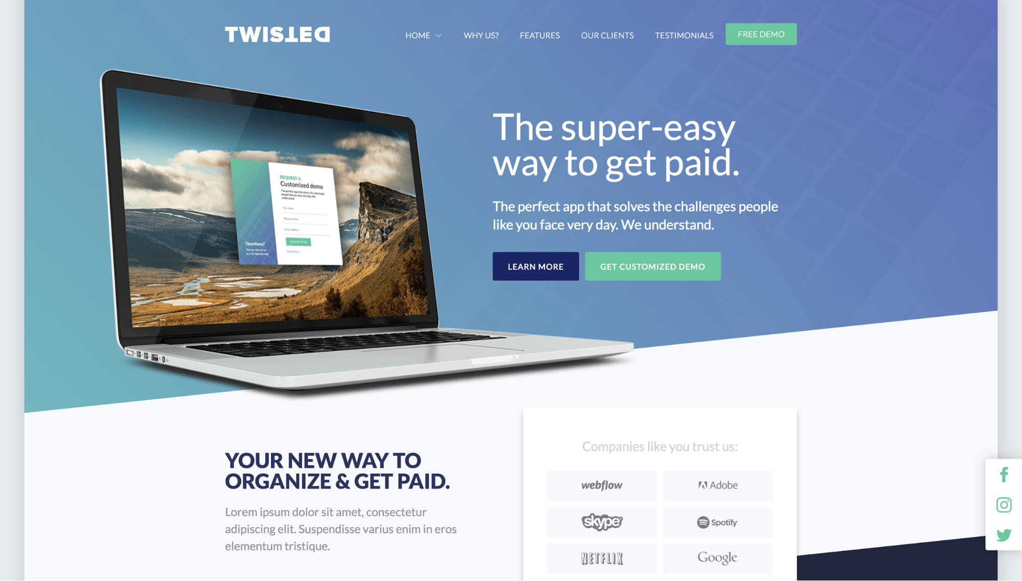 Webflow Product Page Template