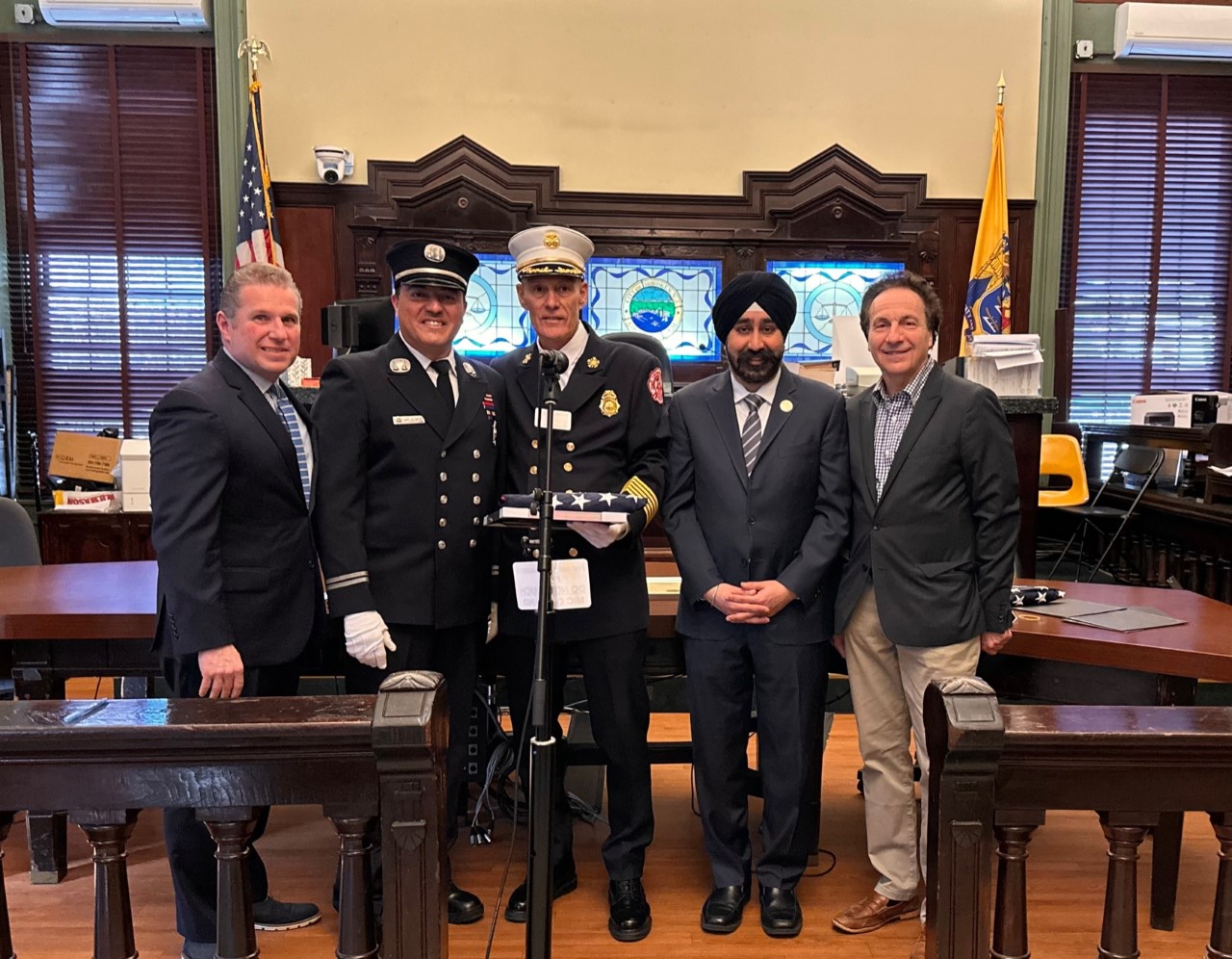 The Hoboken Fire Department promotes one of its own and honors eight ...