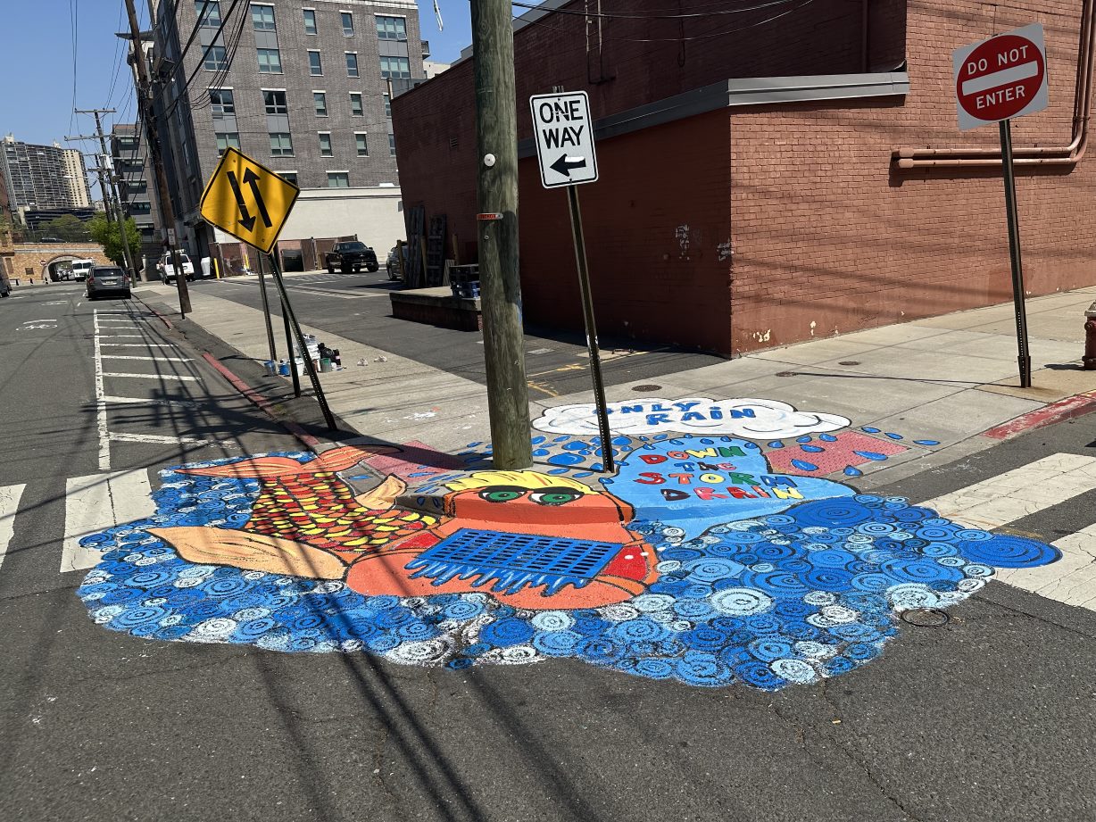 Hoboken unveils new storm drain art to promote clean waterways