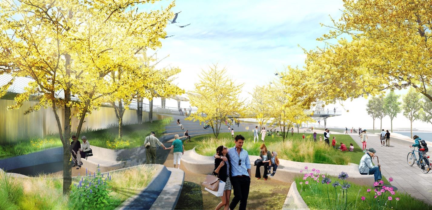 City of Hoboken and NJDEP break ground on Harborside Park as part of ...