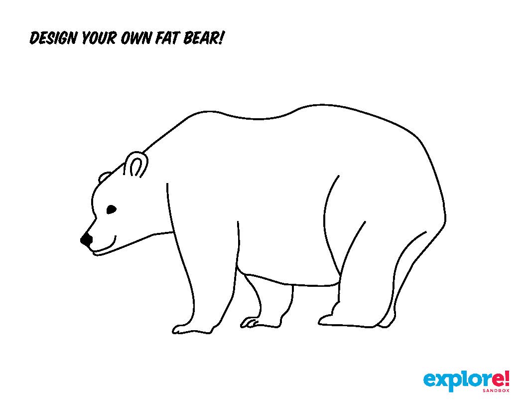 Explore Museum Sandbox Activities - Fat Bear Coloring