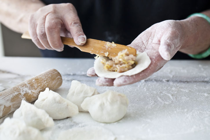 Explore Museum Sandbox Activities - Making Dumplings with Family