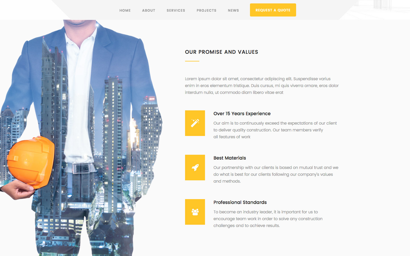 Builder Construction HTML5 Responsive Website Template