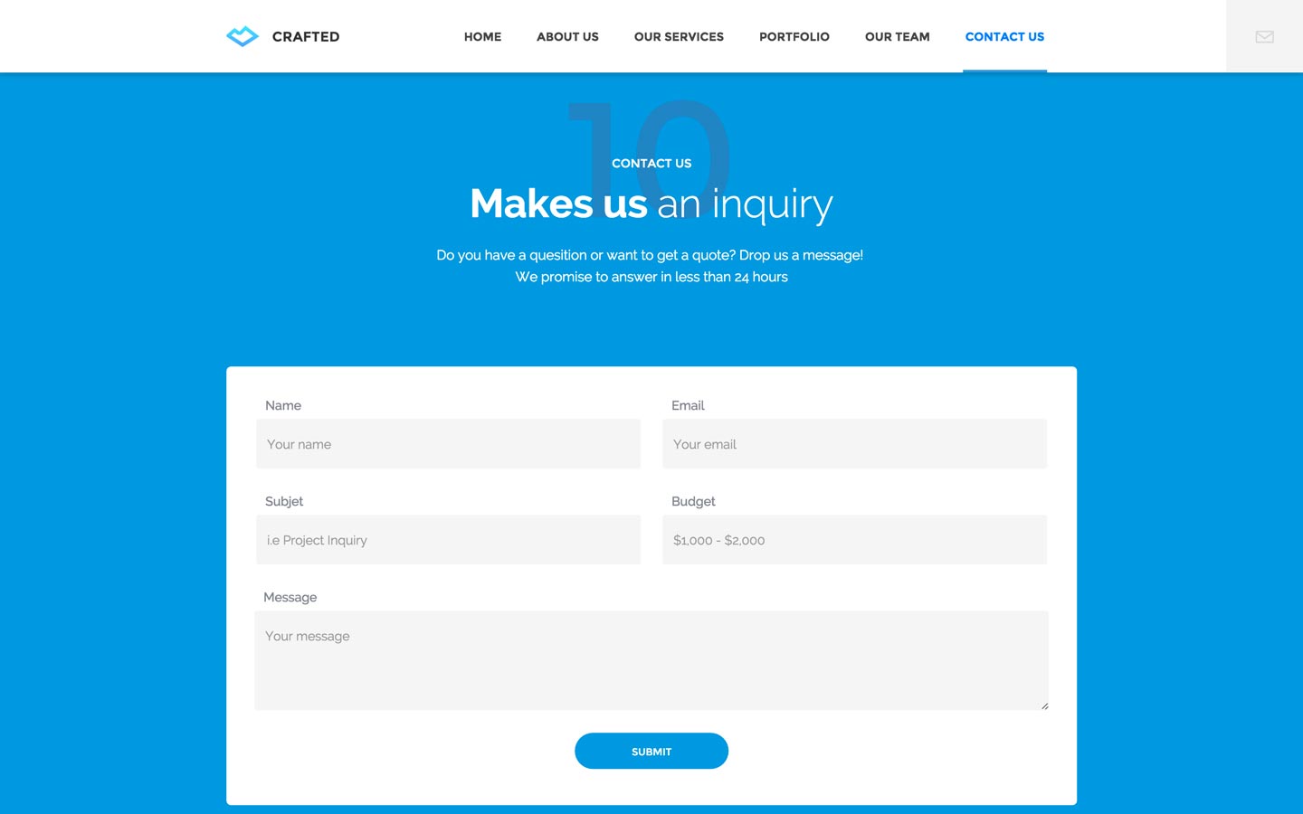 Crafted - Agency HTML5 Responsive Website Template