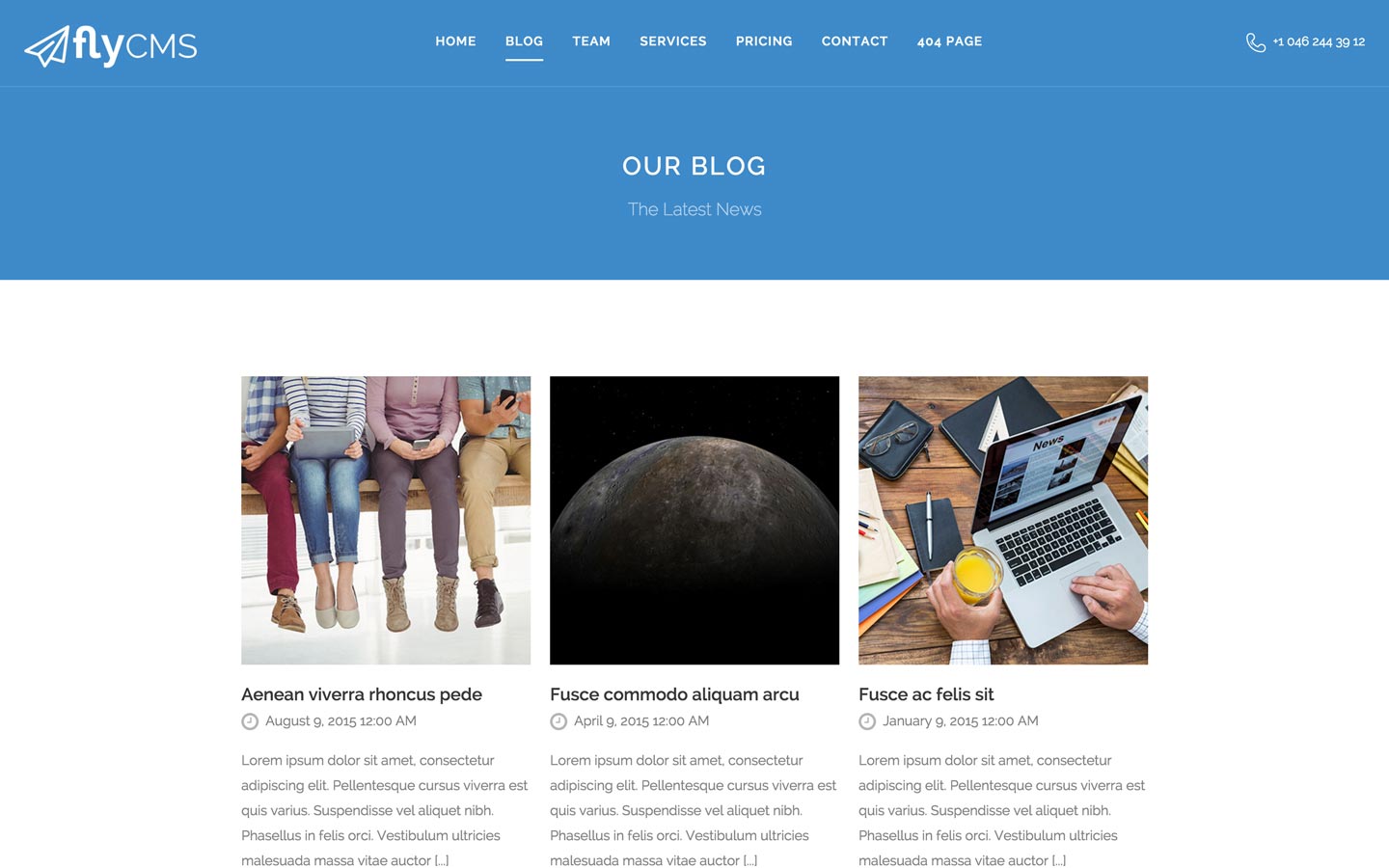 Fly CMS - Corporate HTML5 Responsive Website Template