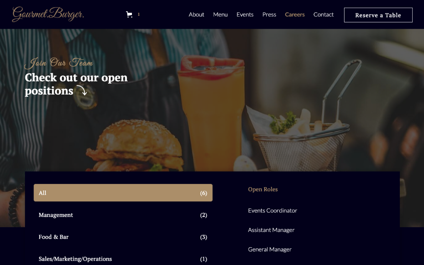 Gourmet Burger - Restaurant HTML5 Responsive Website Template