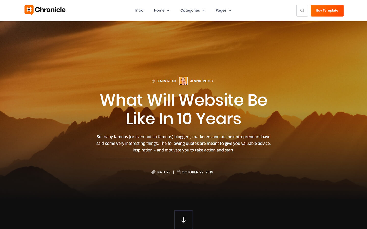 Chronicle - UI Kit HTML5 Responsive Website Template