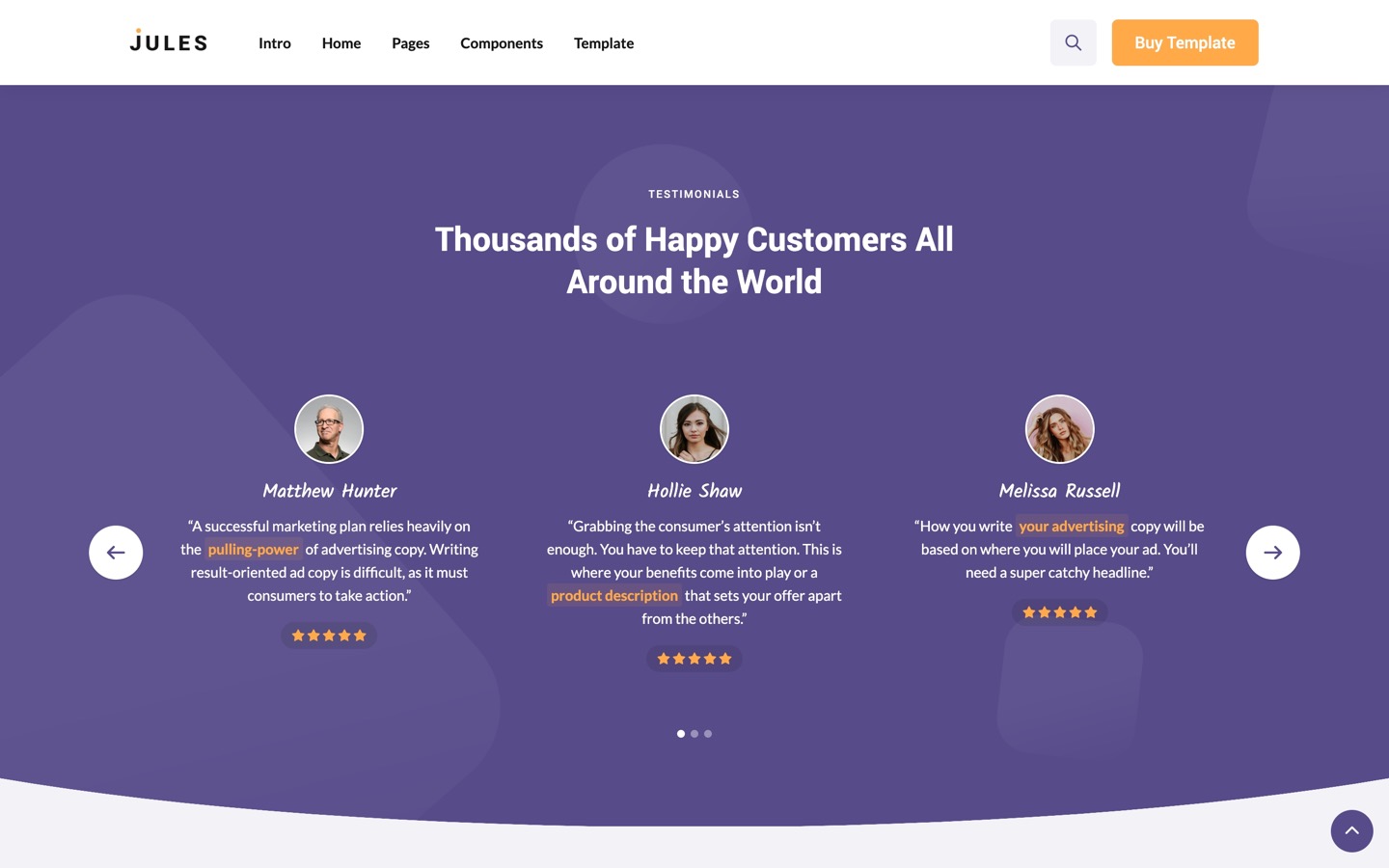 Jules - UI Kit HTML5 Responsive Website Template