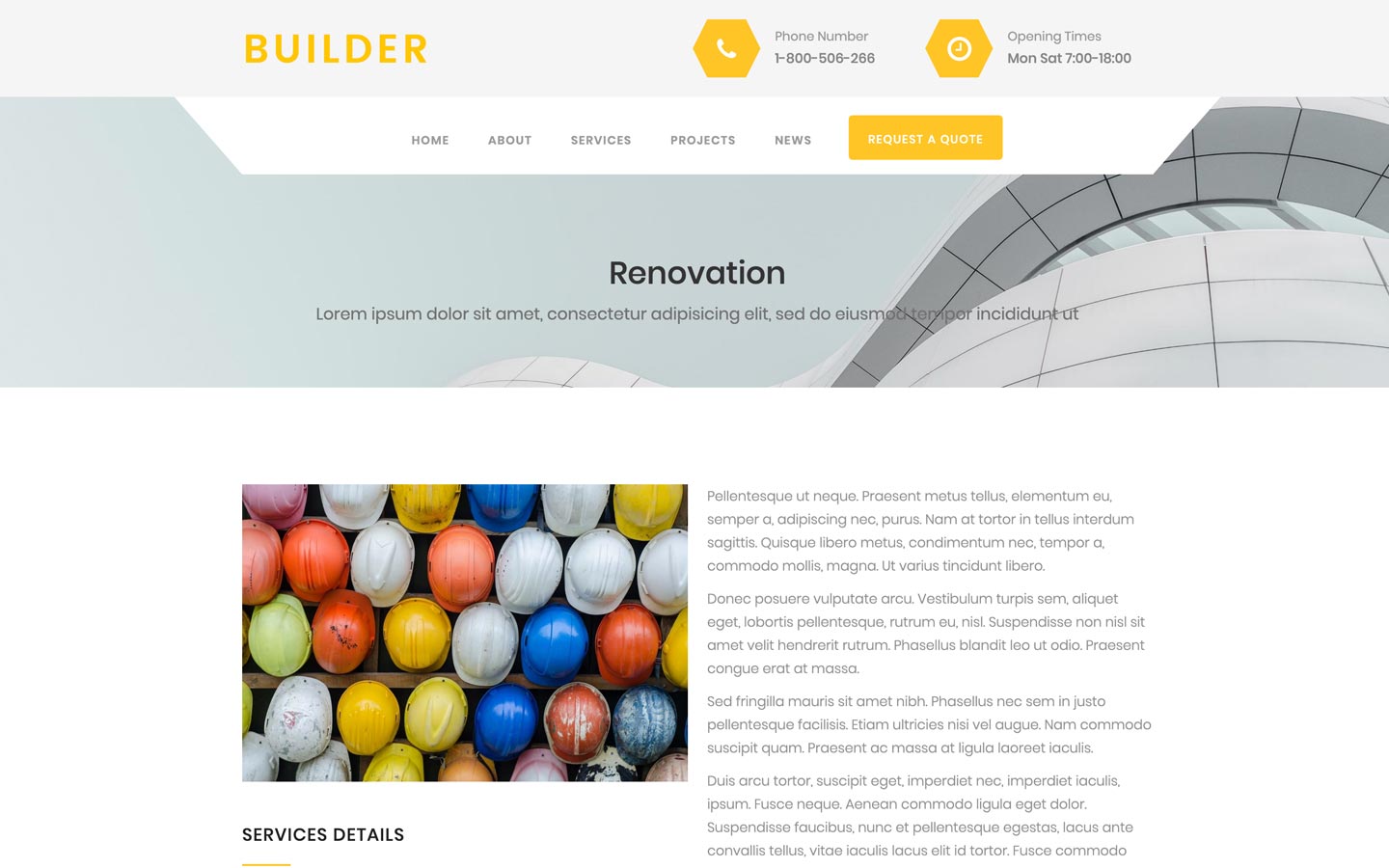 Builder - Construction HTML5 Responsive Website Template