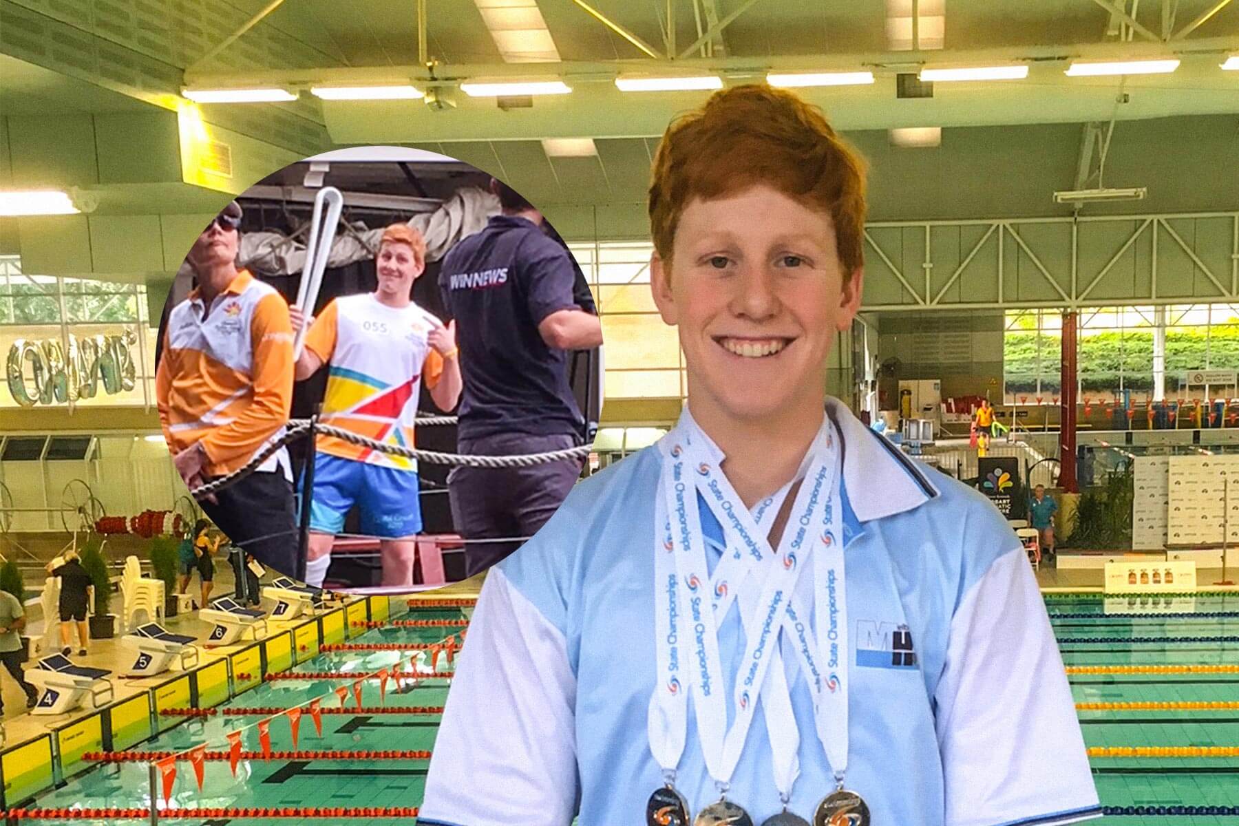 Col Pearse carries the Queen’s baton in his hometown of Euchuca