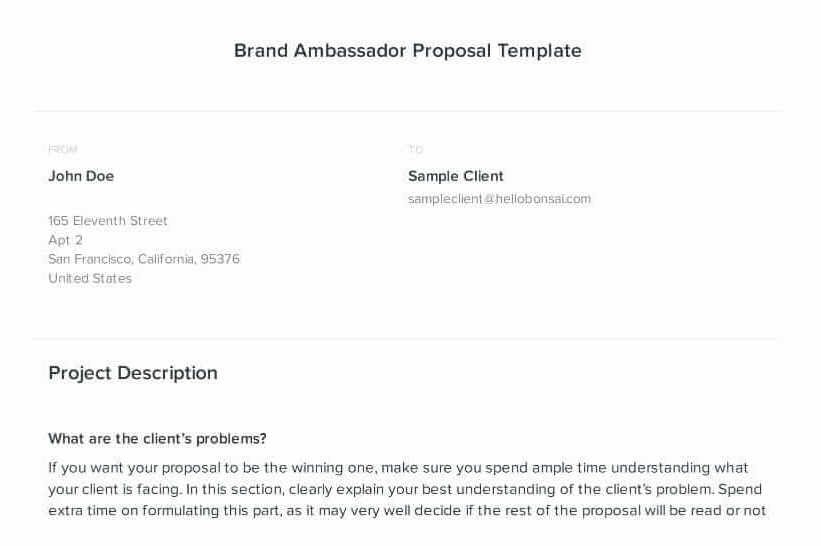 Free Brand Ambassador Contract Template Bonsai 2022 